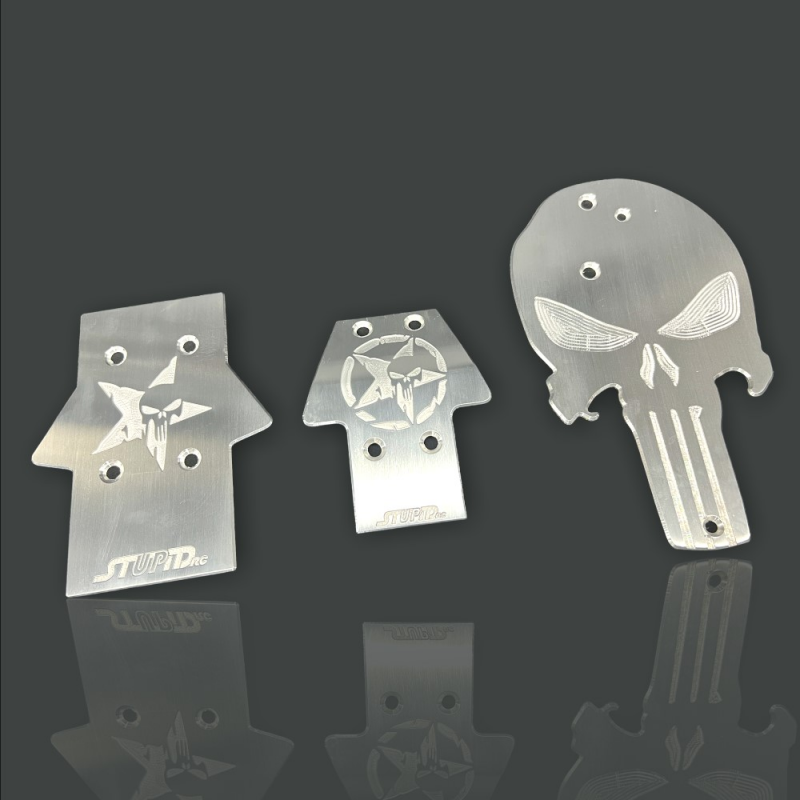 Losi 5ive-T 2.0 Aluminum Skid Plates SKULL Edition