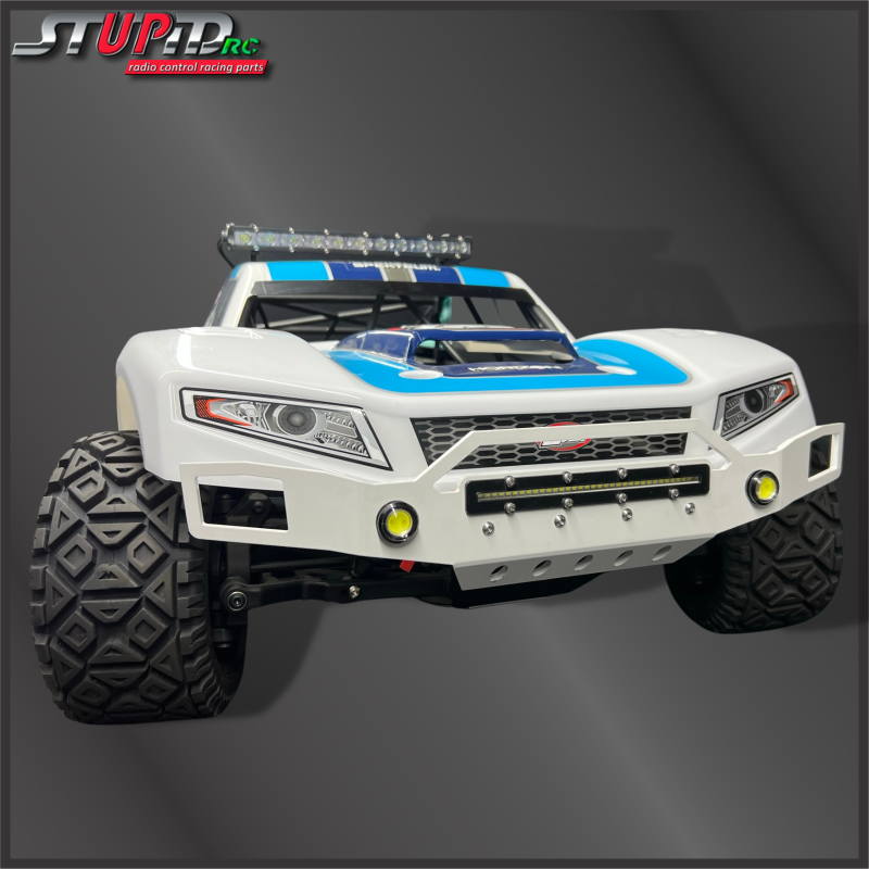 Losi 5T 5ive-T / 5ive-T 2.0 Aluminum WHITE Front Bumper w/ LED Light