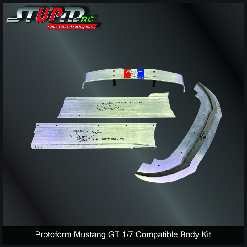 Kit Aluminum for Protoform Mustang GT 1/7 Body fits Arrma Felony/Infraction