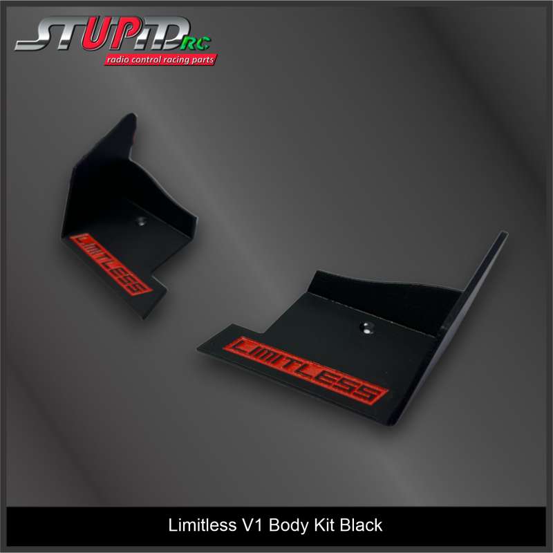 Arrma Limitless V1/V2 Front, Side And Adjustable Wing Kit Black