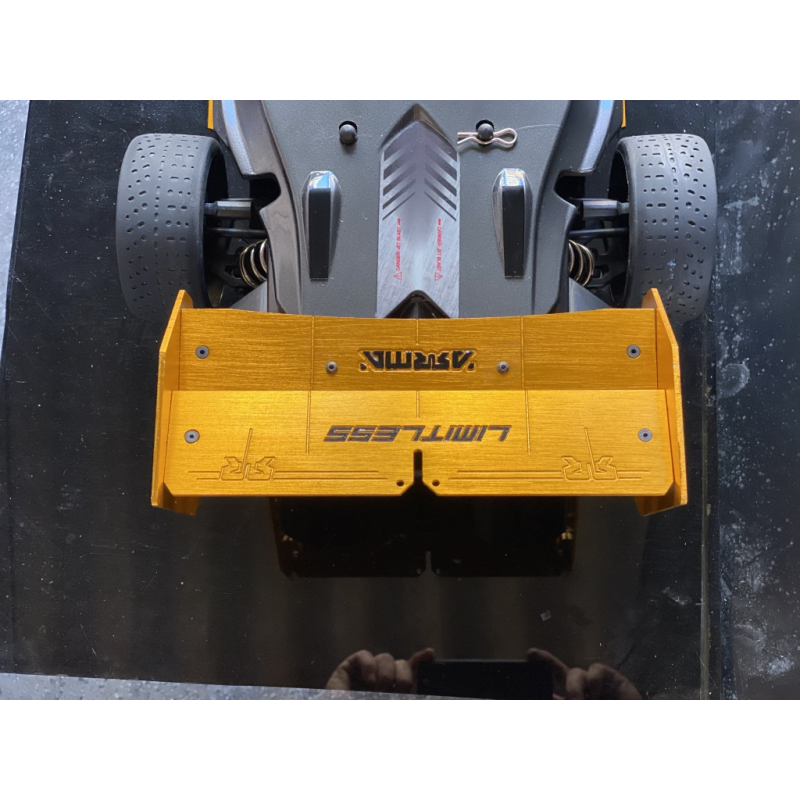 Adjustable Rear Wing GOLD Edition for speed runs fits ARRMA Limitless