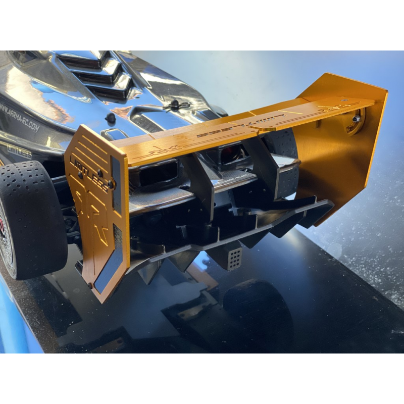 Adjustable Rear Wing GOLD Edition for speed runs fits ARRMA Limitless