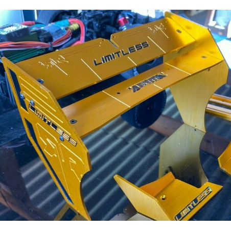 Adjustable Rear Wing GOLD Edition for speed runs fits ARRMA Limitless
