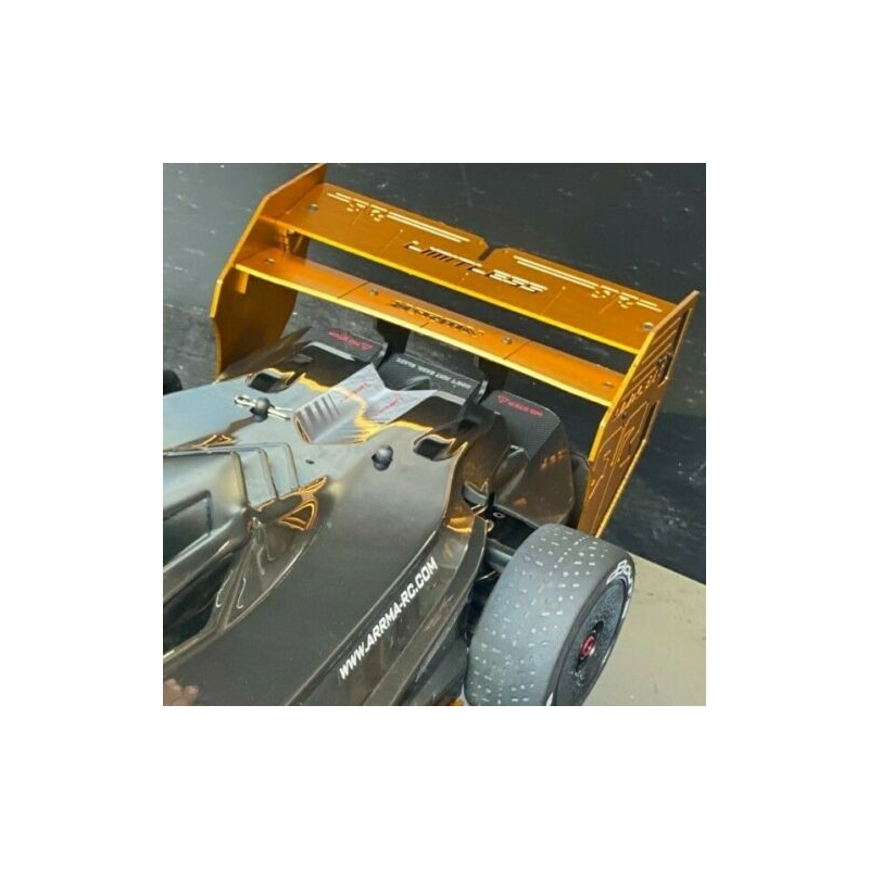 Adjustable Rear Wing GOLD Edition for speed runs fits ARRMA Limitless
