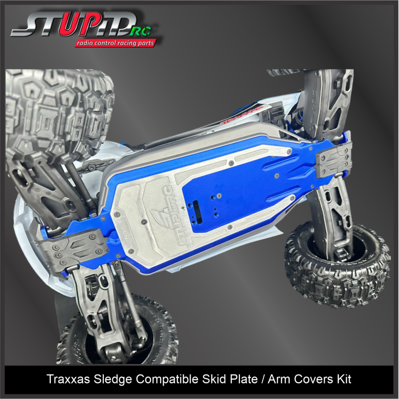Traxxas Sledge Compatible Aluminum Skid Plate / Arm Covers