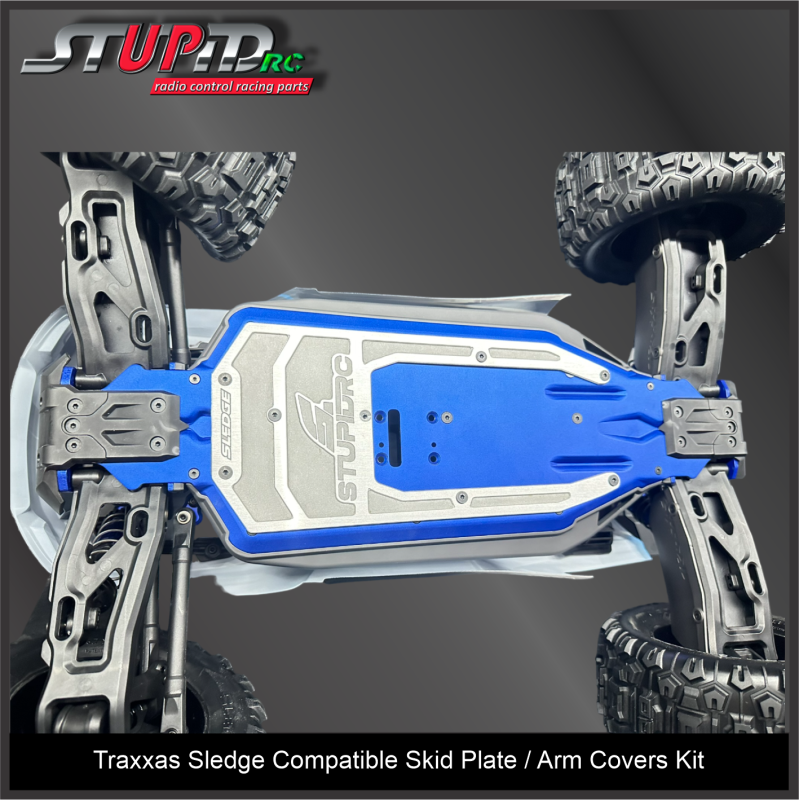Traxxas Sledge Compatible Aluminum Skid Plate / Arm Covers